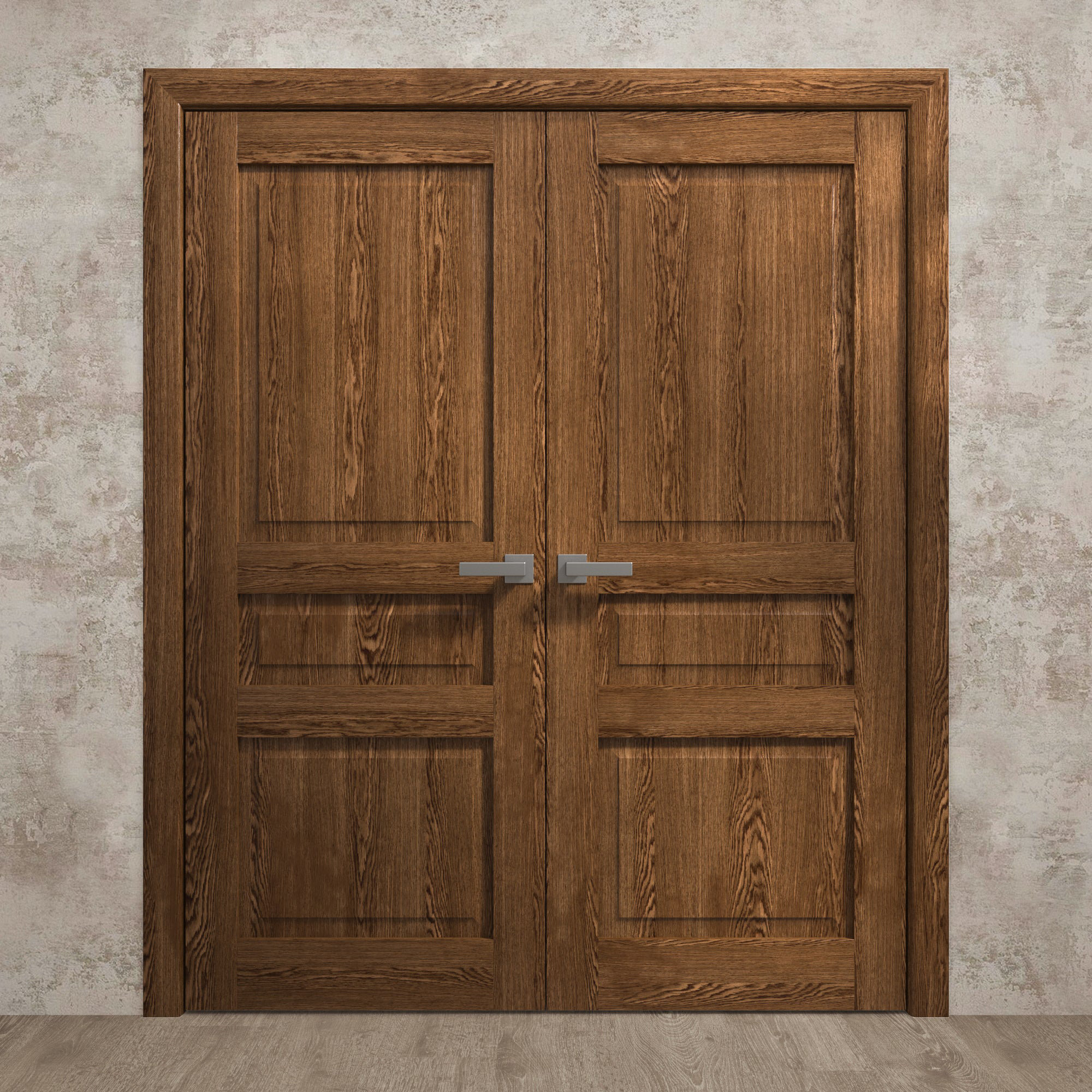 SARTODOORS Interior Solid French Double Doors | Ego 5012 | Wood Interior Solid Panel Frame ...